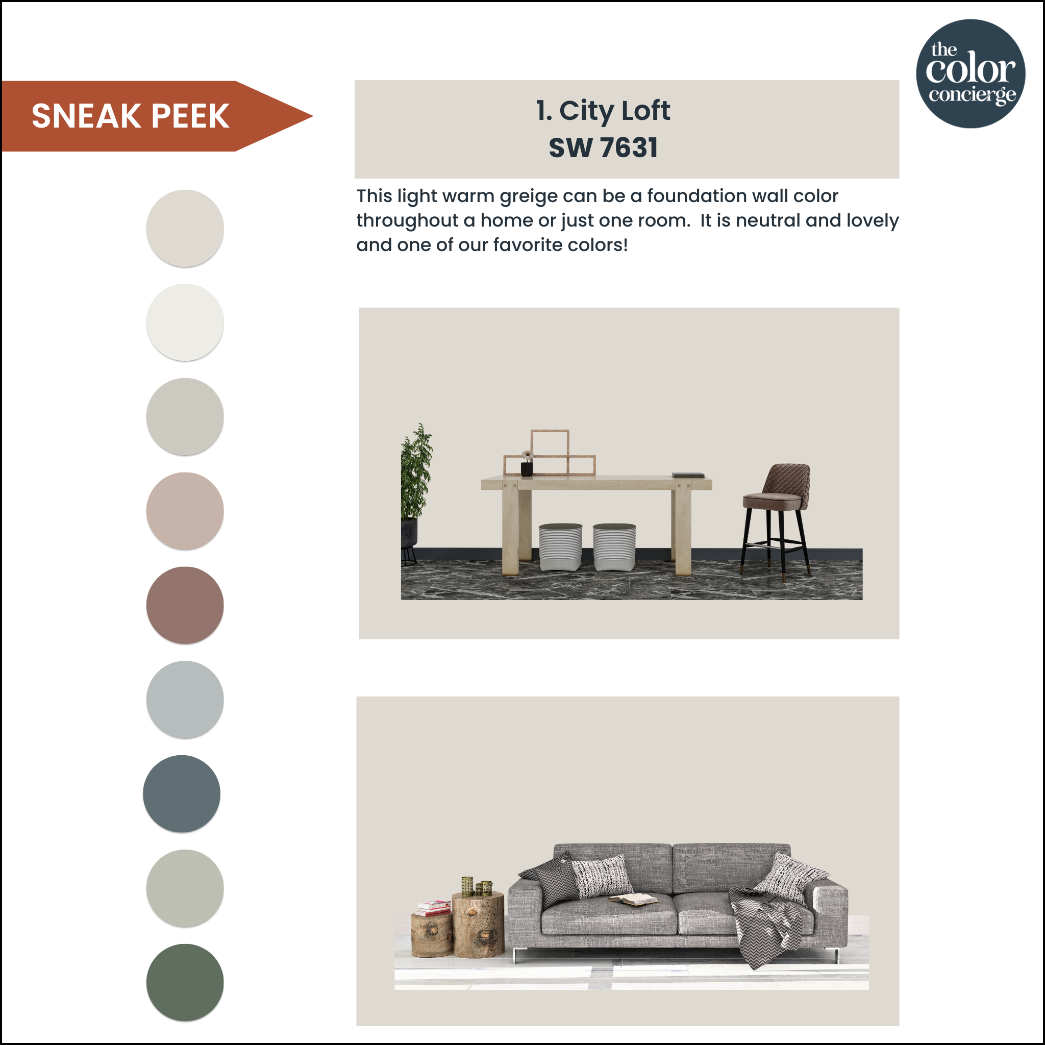 Sherwin-Williams City Loft Color Palette Guide | Color Concierge – The ...