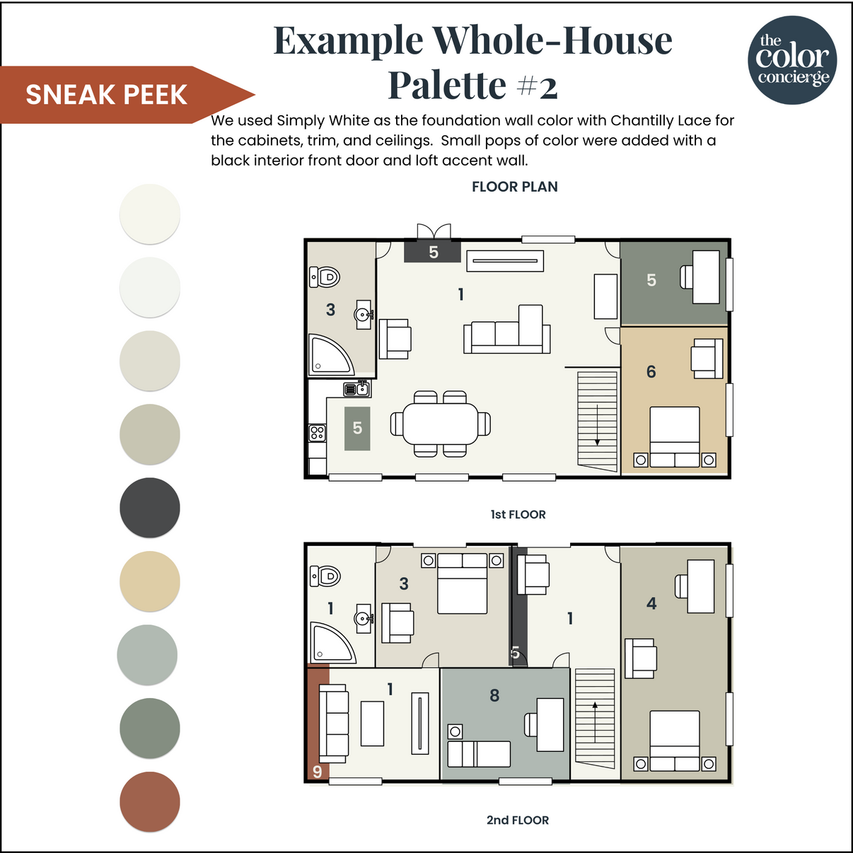 Benjamin Moore Simply White Color Palette Guide | Color Concierge – The ...