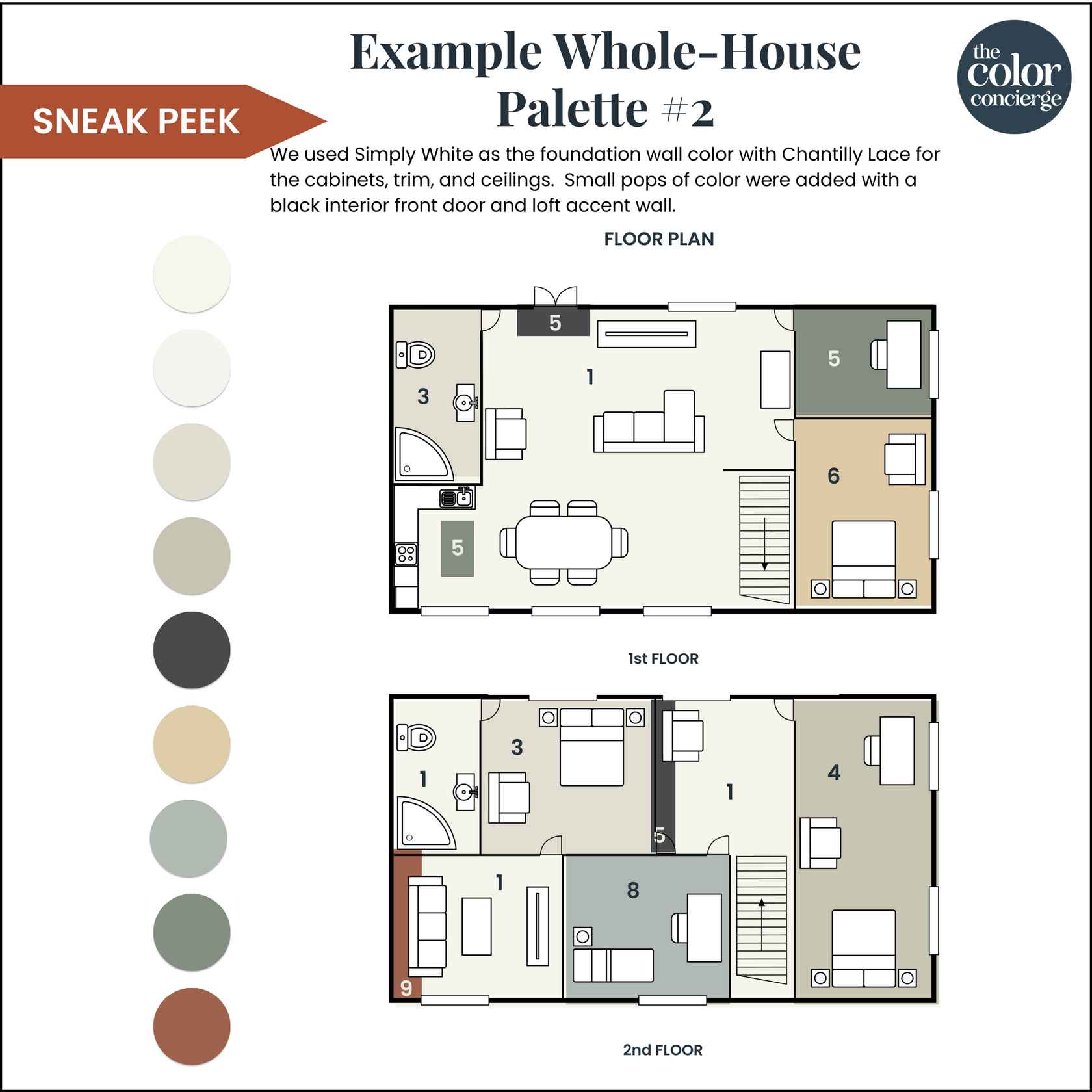Benjamin Moore Simply White Color Palette Guide | Color Concierge – The ...