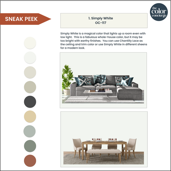 Benjamin Moore Simply White Color Palette Guide | Color Concierge – The ...
